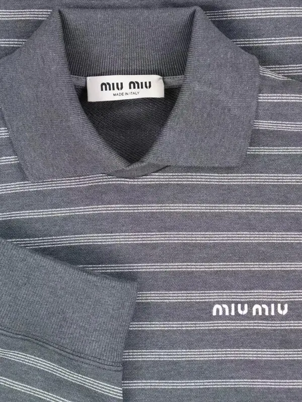 Miu Miu Striped Polo Top