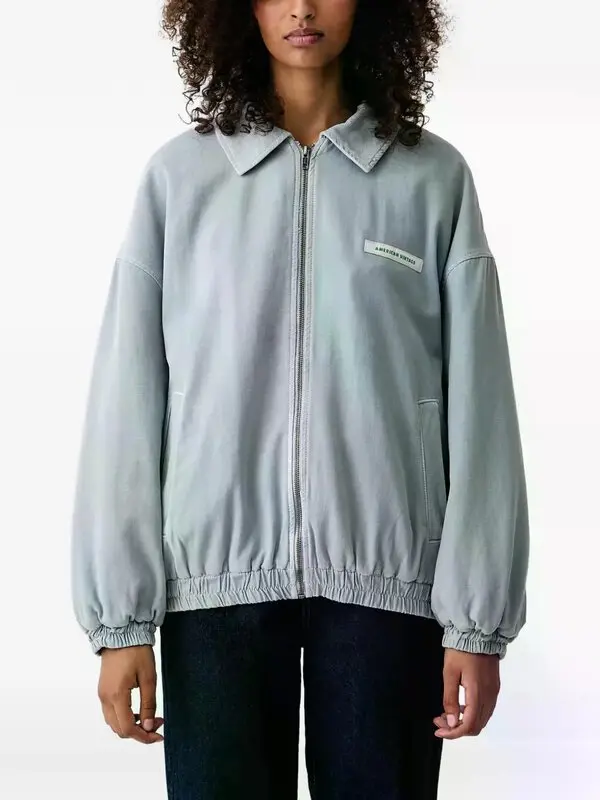 American Vintage Logo-patch Zip-fastening Jacket - Blue