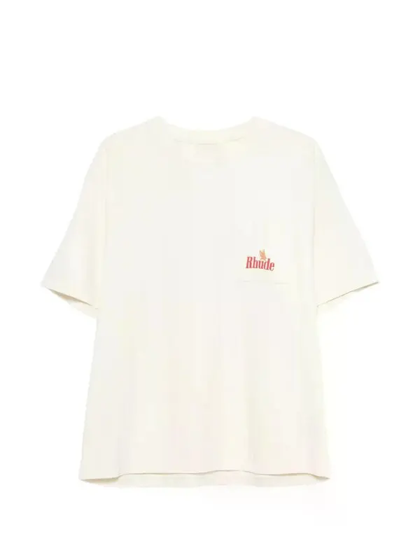 Rhude American Spirit Logo-print Pocket T-shirt - Neutrals