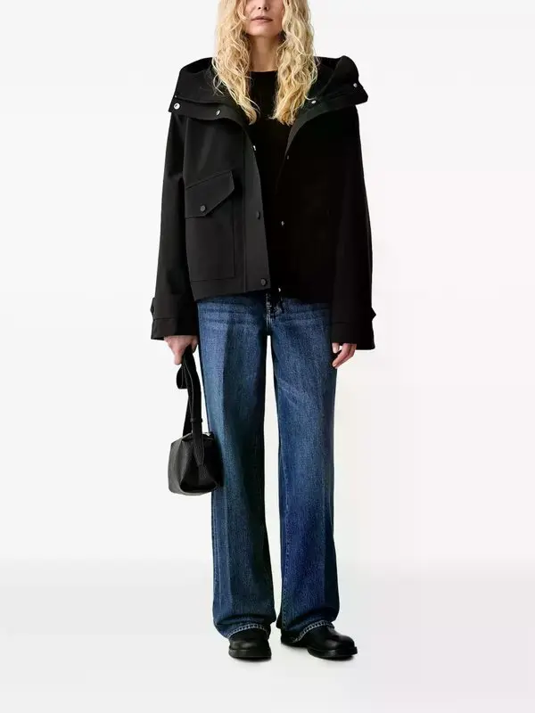 Marc O'polo X Function Hooded Flap-pocket Oversized Jacket - Black