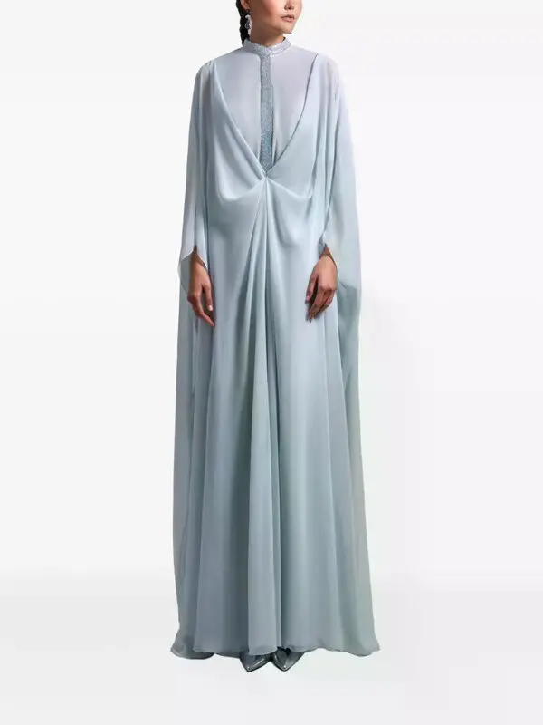 GEMY MAALOUF Embellished-trim Kaftan Dress