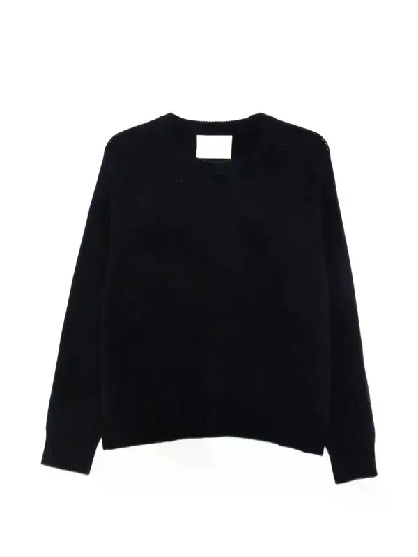 Soft Goat Ribbed-trim Raglan-sleeve Sweater