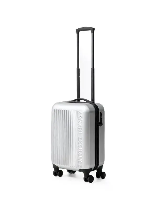 Armani Exchange Logo-embossed Ridged Luggage