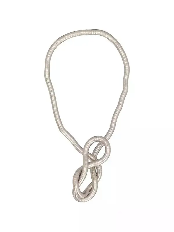Vintage Twist-detail Necklace - Silver