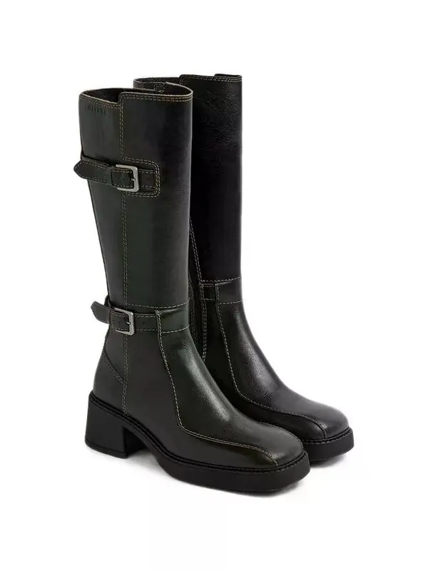 MIISTA Jarmila Buckle-detail Topstitched Boots