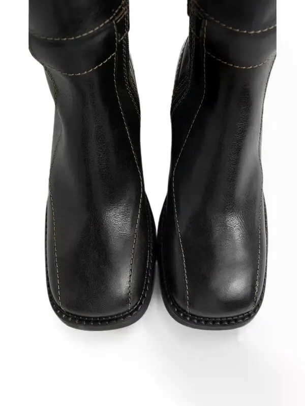 MIISTA Jarmila Buckle-detail Topstitched Boots