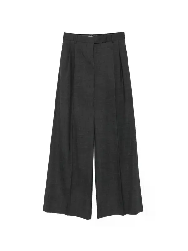 MSGM Pleated Wide-leg Trousers - Grey