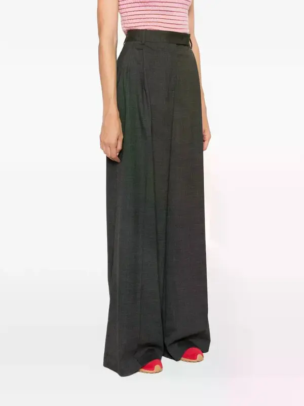 MSGM Pleated Wide-leg Trousers - Grey