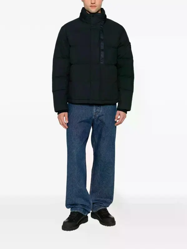 Stone Island Quilted Logo-patch Coat