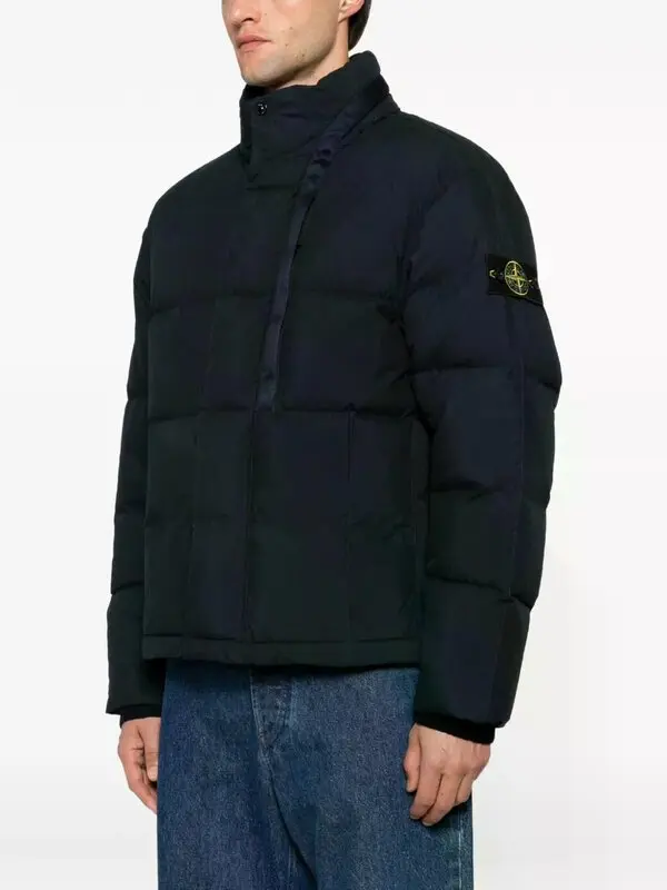 Stone Island Quilted Logo-patch Coat