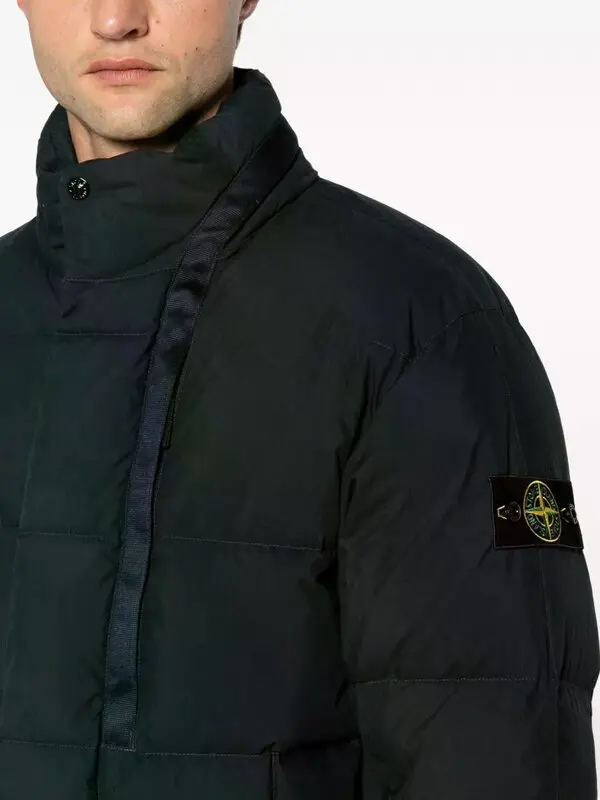 Stone Island Quilted Logo-patch Coat
