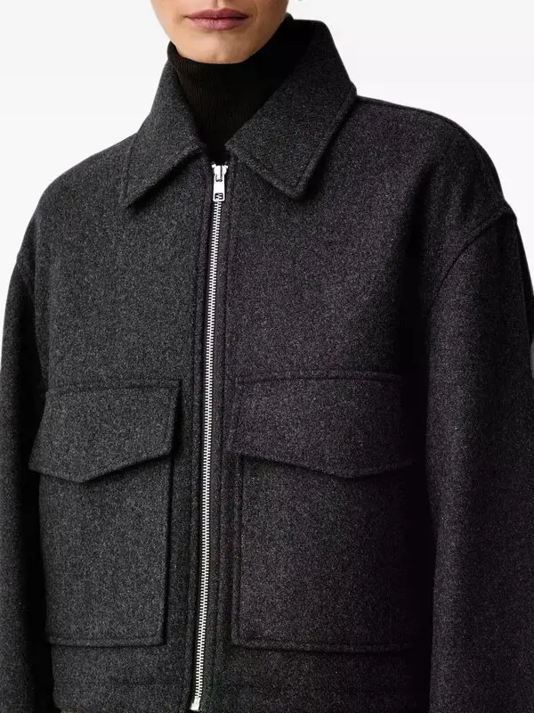 Marc O'polo Zip-up Flap-pocket Cropped Jacket