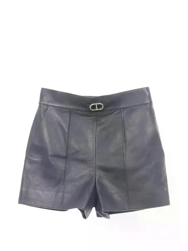 Hermès 2010s Chaîne D'ancre Leather Shorts