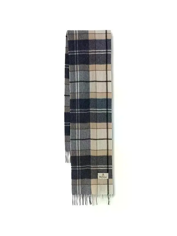 Barbour Tartan-check Fringed Scarf