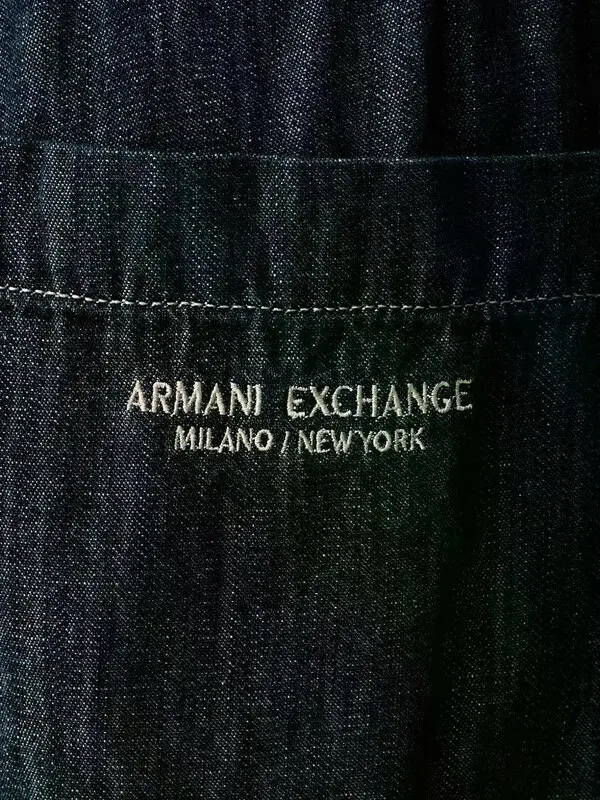 Armani Exchange Drawstring-waist Logo-embroidered Jeans