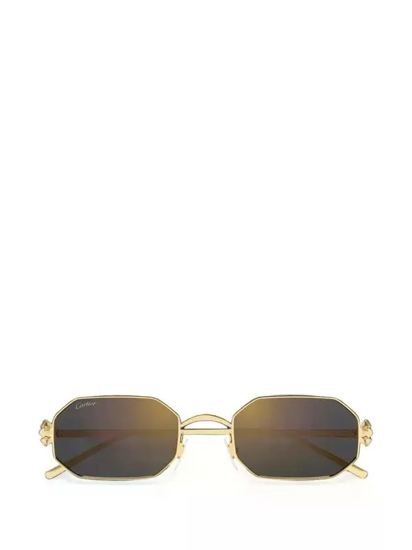 Cartier Geometric-frame Stud-embellished Sunglasses