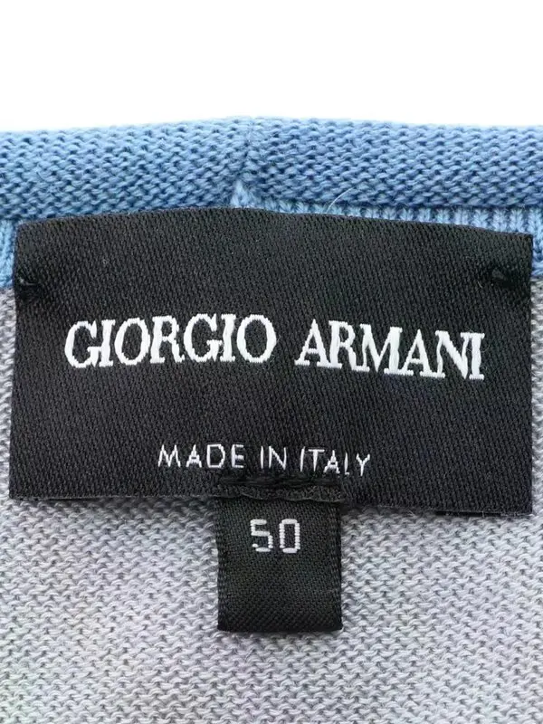 Giorgio Armani 2010s Geometric-motif Knitted Sweater