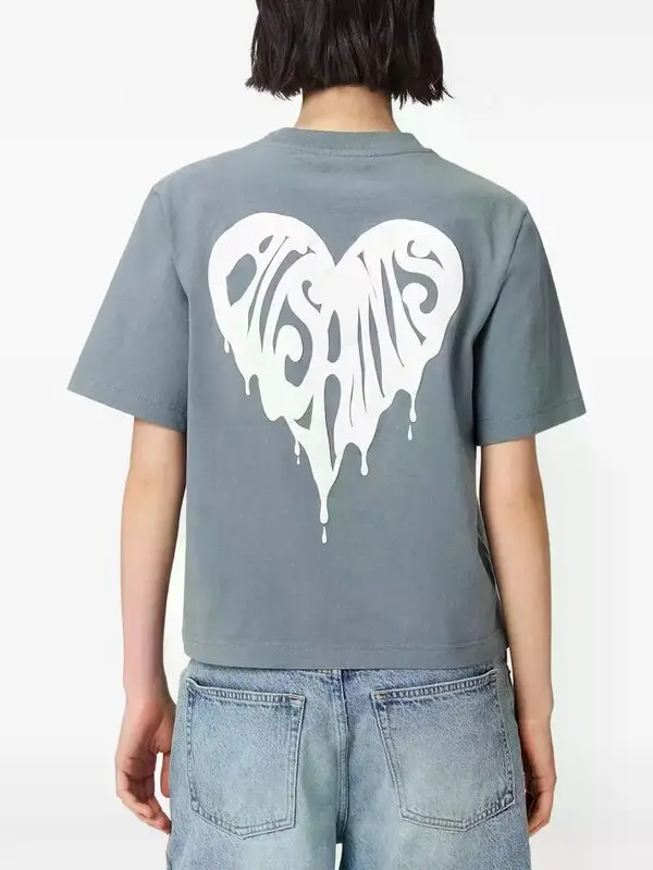 ALLSAINTS Lisa Trip Heart-print T-shirt - Blue