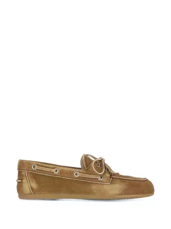 Miu Miu Faded Suede Deck Shoes