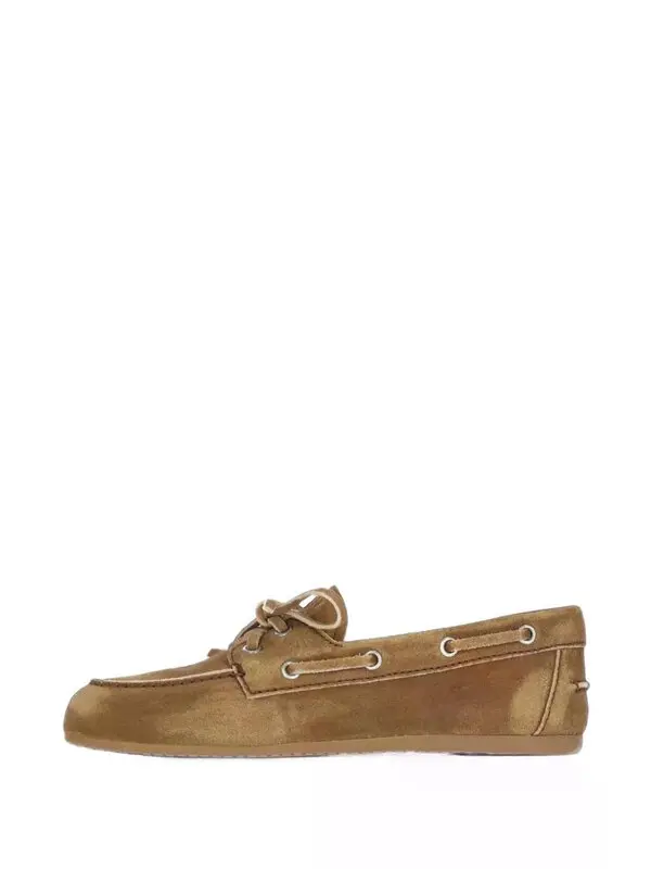 Miu Miu Faded Suede Deck Shoes