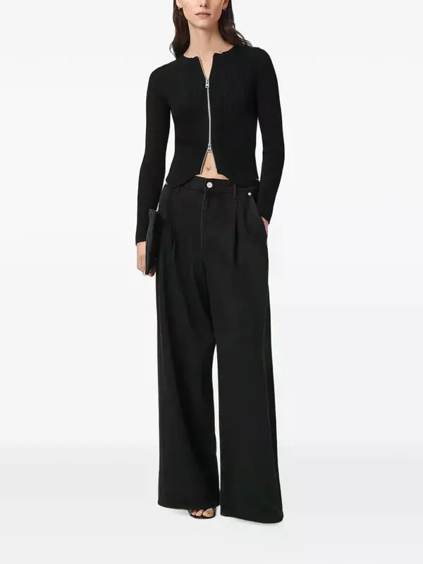 ALLSAINTS Ribbed-knit Zip-up Cardigan