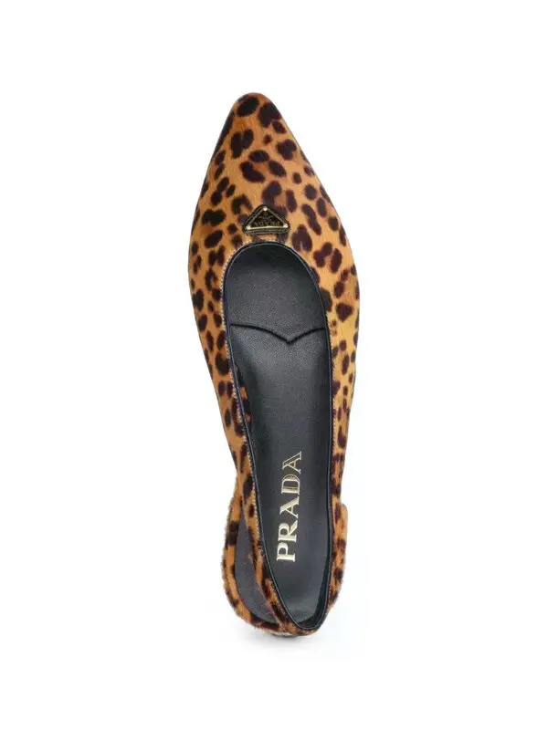 Prada Printed Leather Ballerinas