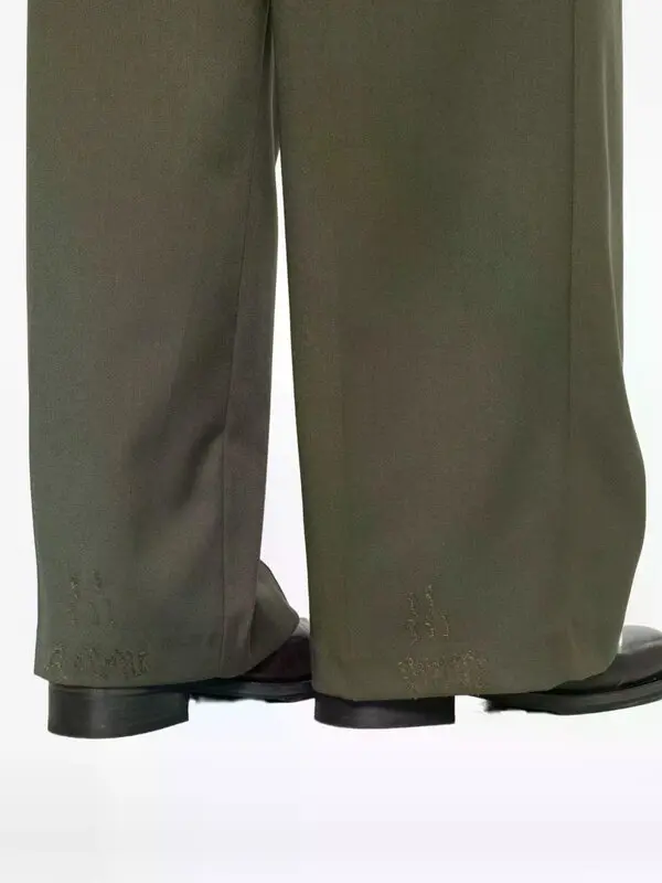 THESTROY Distressed Wide-leg Trousers