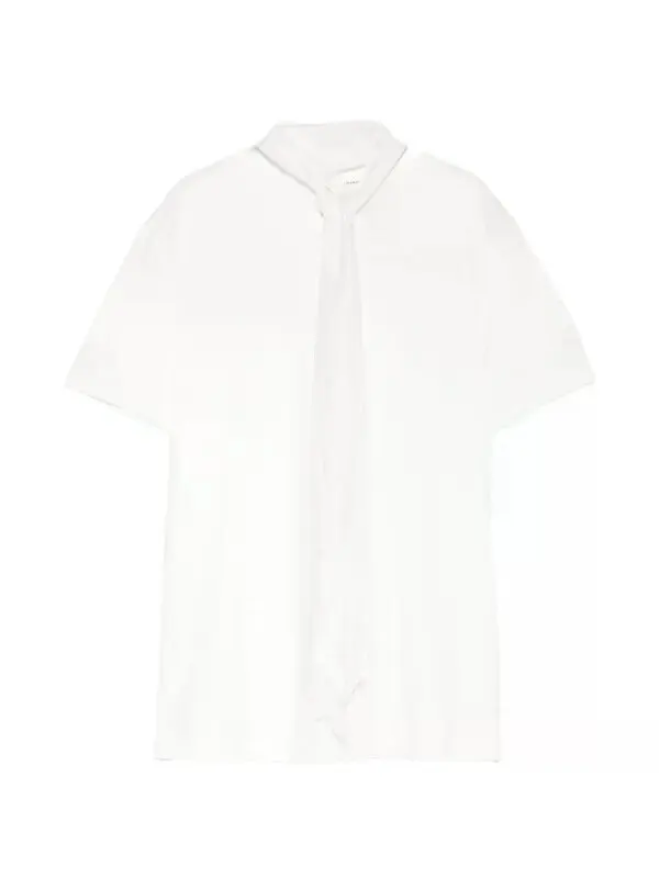 YEAREAST Tie-neck Short-sleeve T-shirt