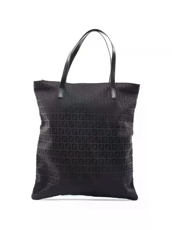 Fendi 2000s Zucchino Top-zip Tote Bag - Black