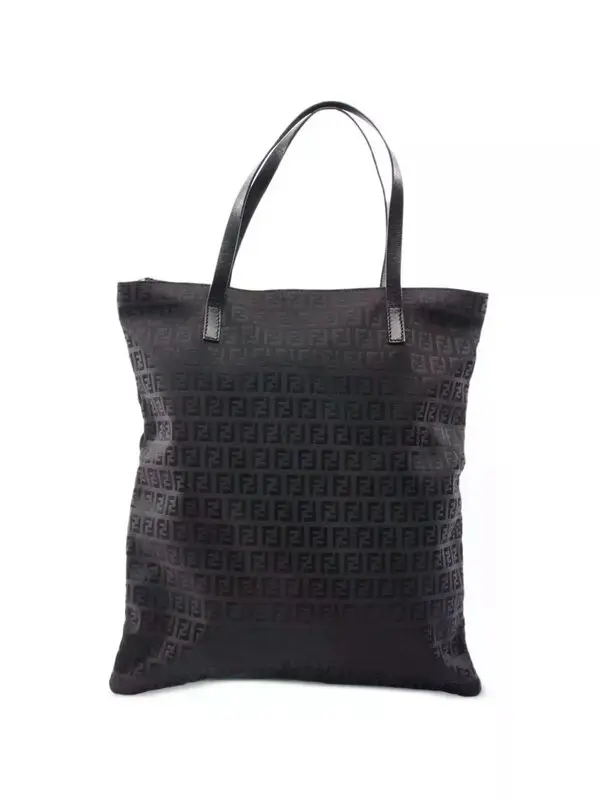 Fendi 2000s Zucchino Top-zip Tote Bag - Black