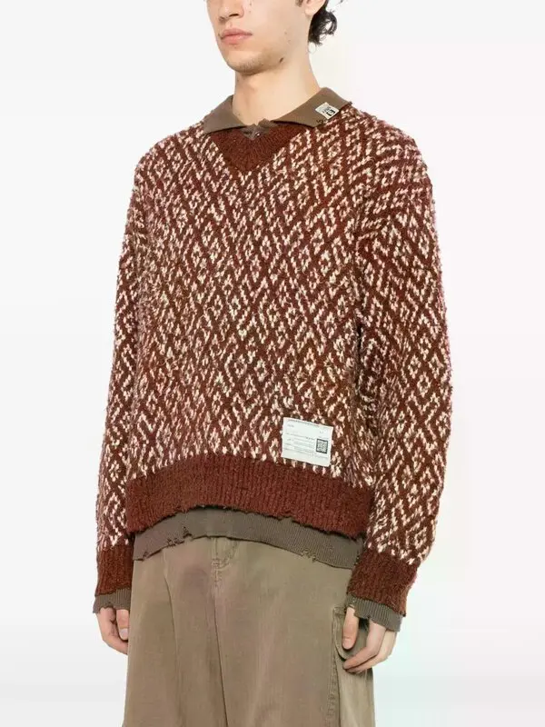 Mihara Yasuhiro Layered Knit Sweater