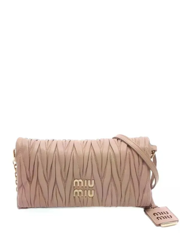 Miu Miu 2010s Matelassé Small Shoulder Bag - Neutrals