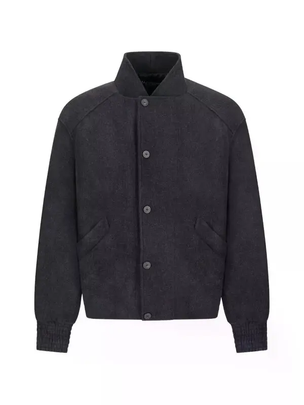 Jacquemus Funnel-neck Elasticated-trim Jacket - Black