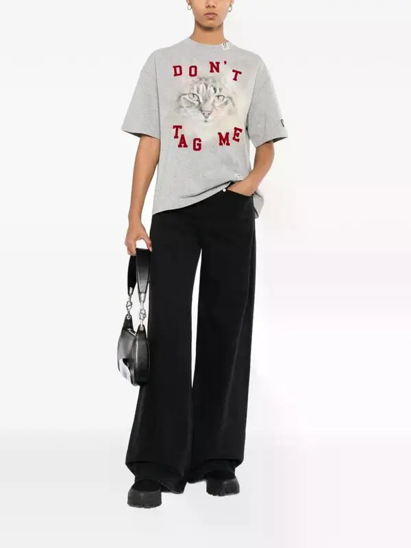 Mihara Yasuhiro Cat-print T-shirt - Grey