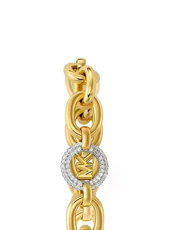Michael Kors Logo-plaque Necklace - Gold