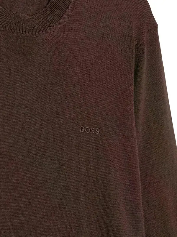 BOSS Logo-embroidered Wool Sweater