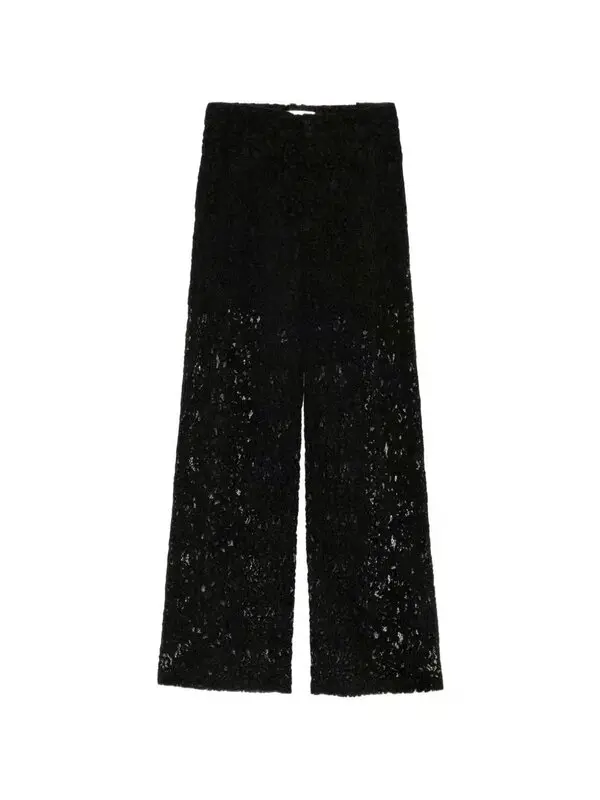 QUETSCHE Lace-overlay Wide-leg Trousers