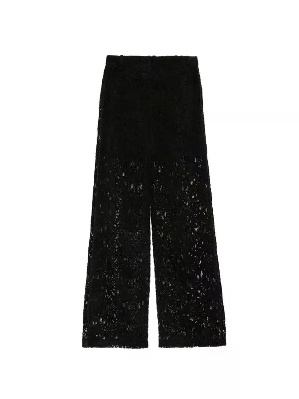 QUETSCHE Lace-overlay Wide-leg Trousers