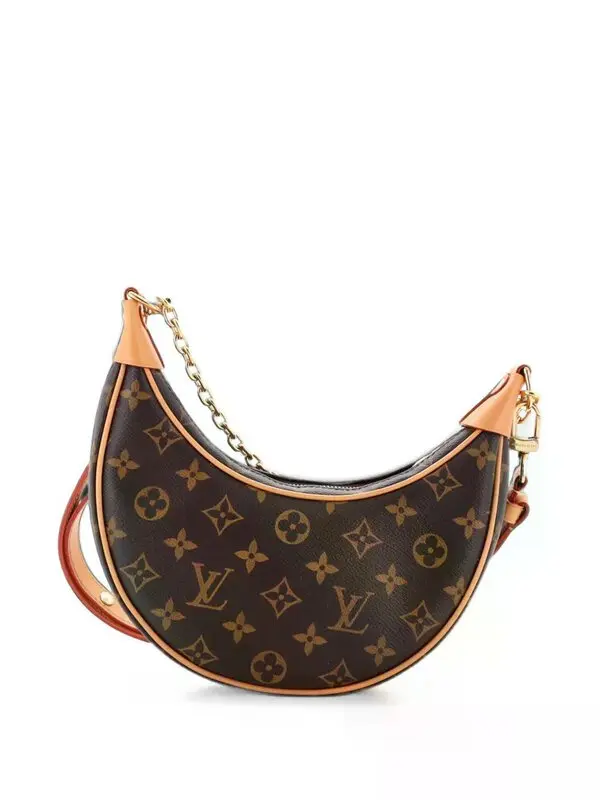 LOUIS VUITTON Loop Handbag Monogram Canvas Hobo Bag - Brown