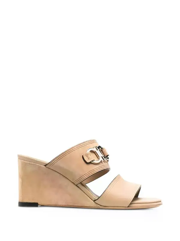 FERRAGAMO Chaim Wedge Sandals - Neutrals
