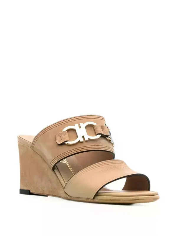 FERRAGAMO Chaim Wedge Sandals - Neutrals