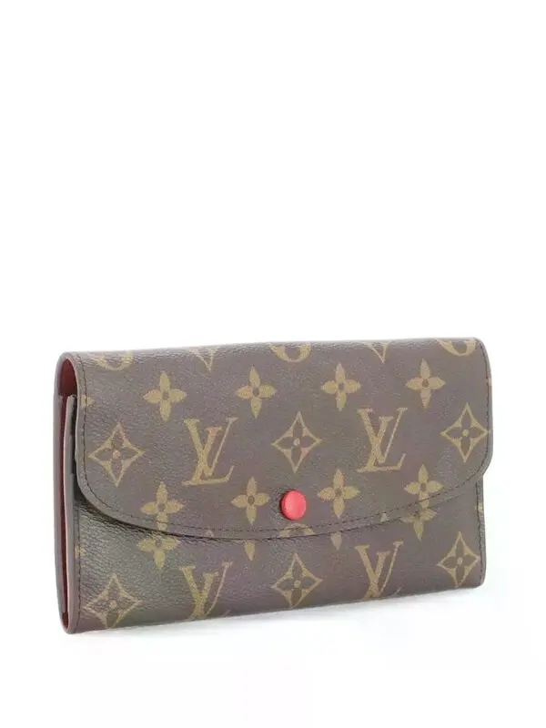 LOUIS VUITTON Emilie Wallet Monogram Canvas Small Wallets - Red