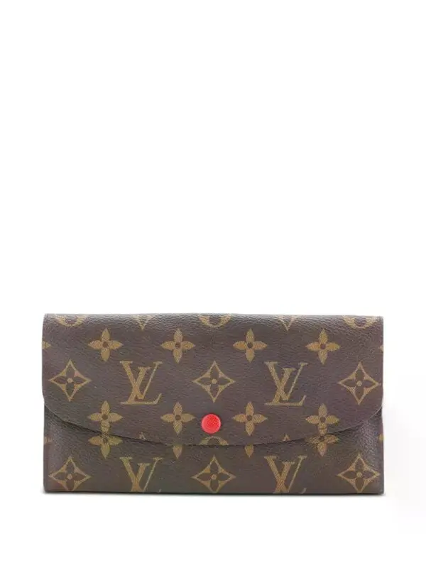 LOUIS VUITTON Emilie Wallet Monogram Canvas Small Wallets - Red