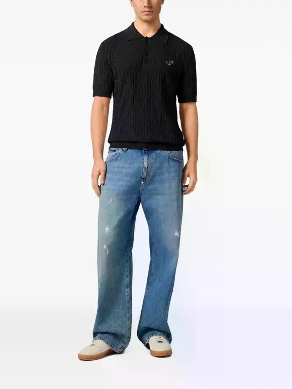 Philipp Plein Jacquard-monogram Polo Shirt