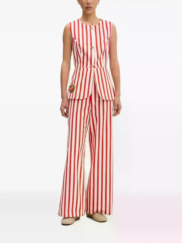 NEVER FULLY DRESSED Striped Banana-patch Top