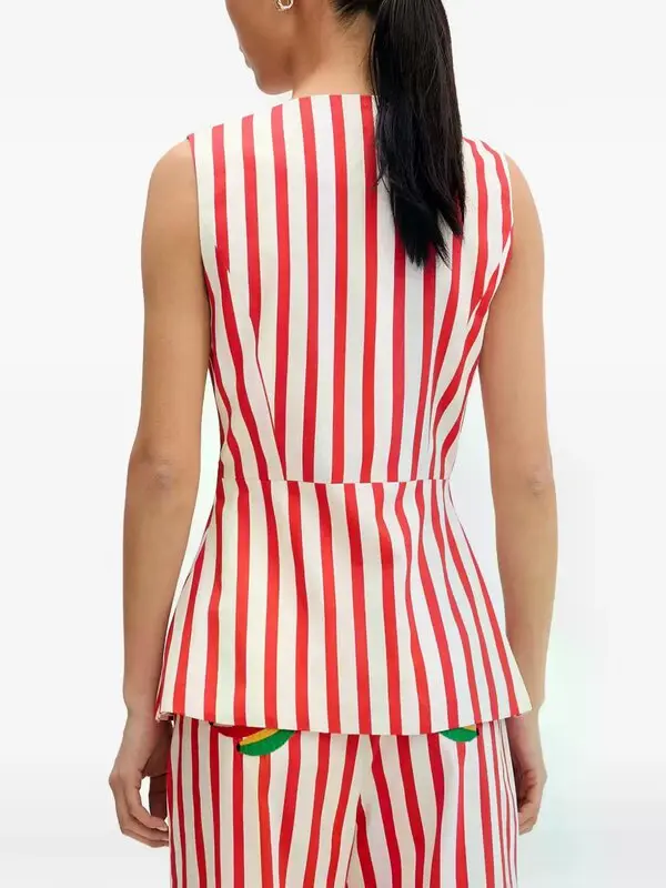 NEVER FULLY DRESSED Striped Banana-patch Top