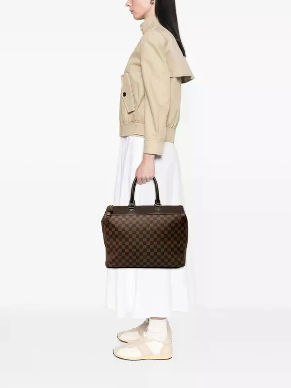 LOUIS VUITTON 2003 Damier Ebene Greenwich Pm Travel Bag