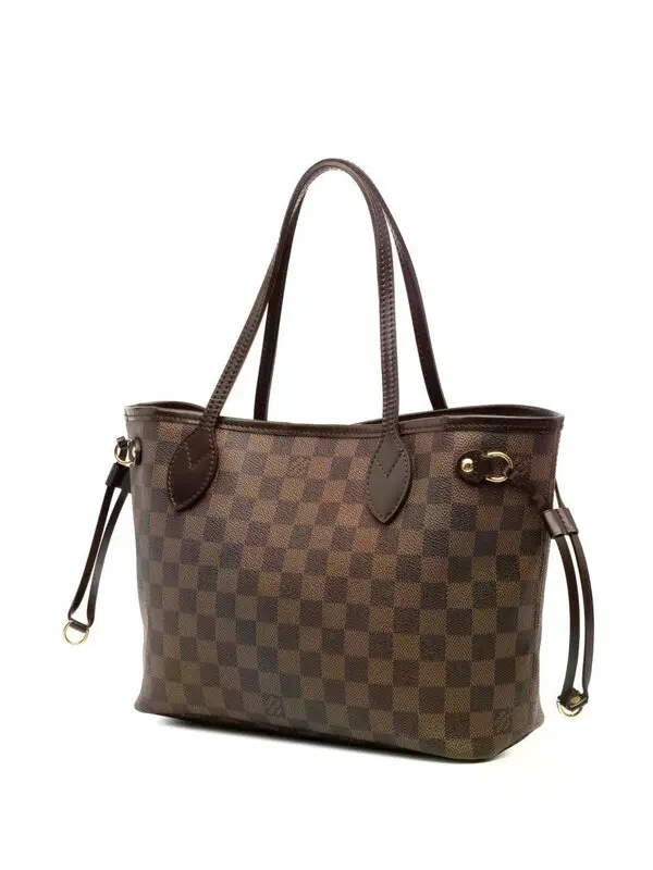 LOUIS VUITTON 2010 Damier Ebene Neverfull Pm Tote Bag - Brown