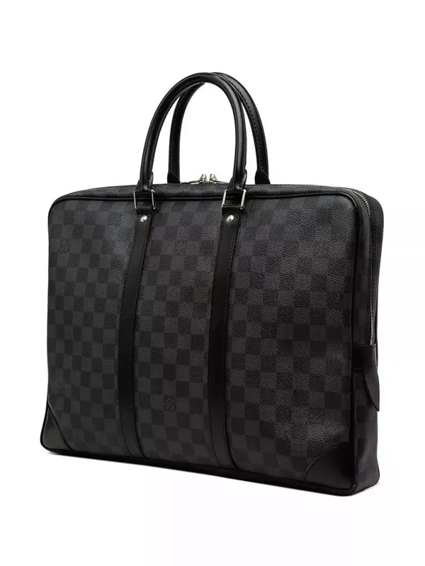 LOUIS VUITTON 2012 Damier Graphite Porte Documents Voyage Pm Business Bag