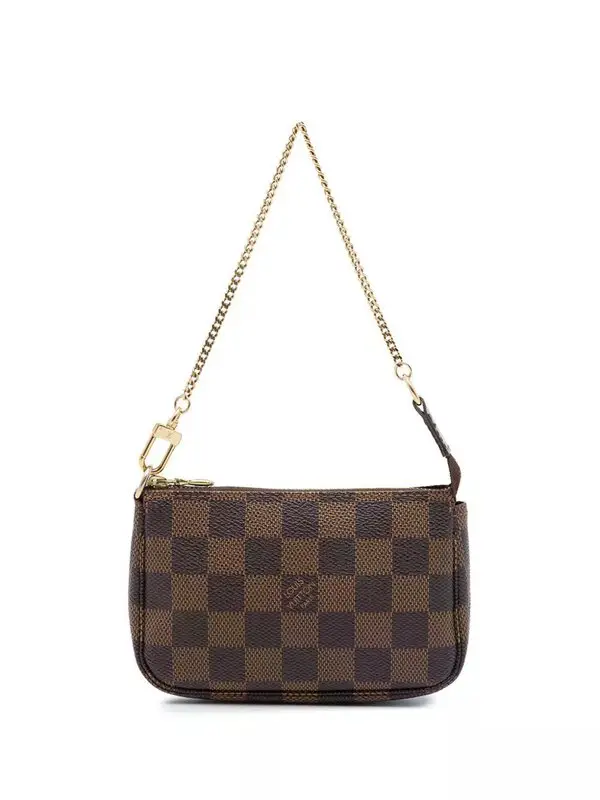 LOUIS VUITTON 2011 Damier Ebene Mini Pochette Accessoires Handbag - Brown